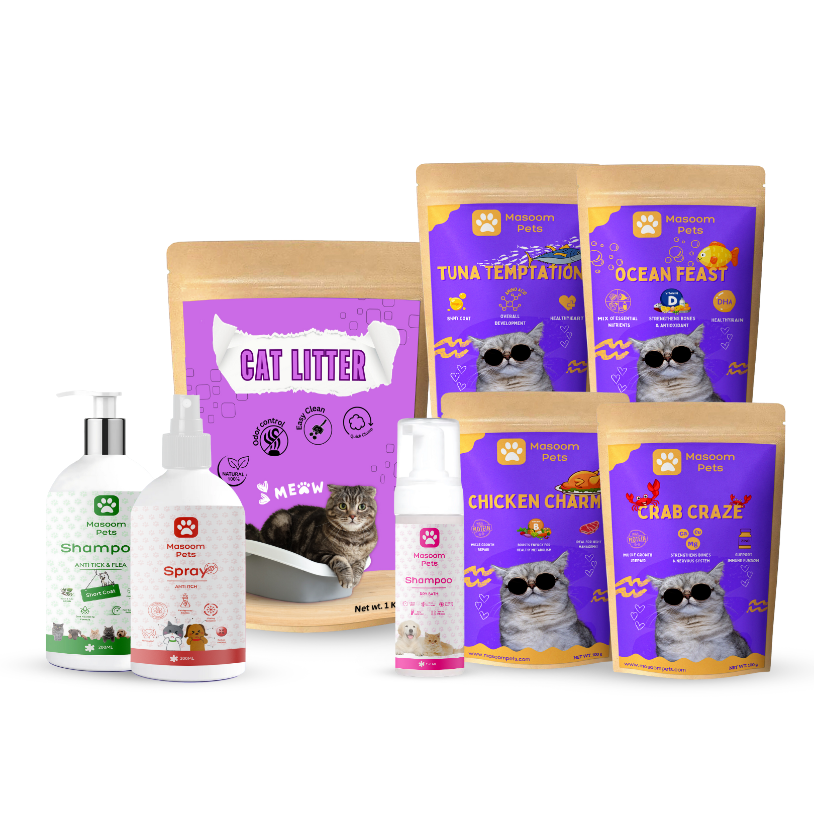 The Ultimate Cat Care Kit by Masoom Pets